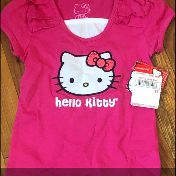 Hello Kitty | Shirts & Tops | Hello Kitty Ruffle Yoke Top Size 3t ...